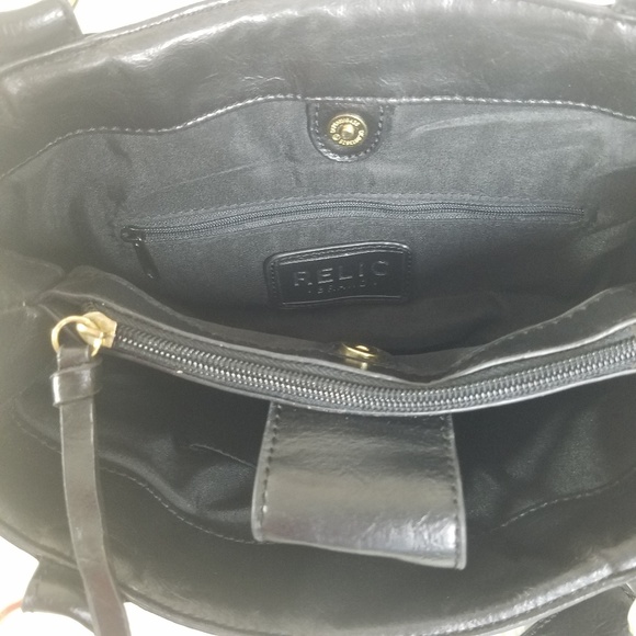Relic | Bags | Relic Black Leather 3 Section Handbag | Poshmark